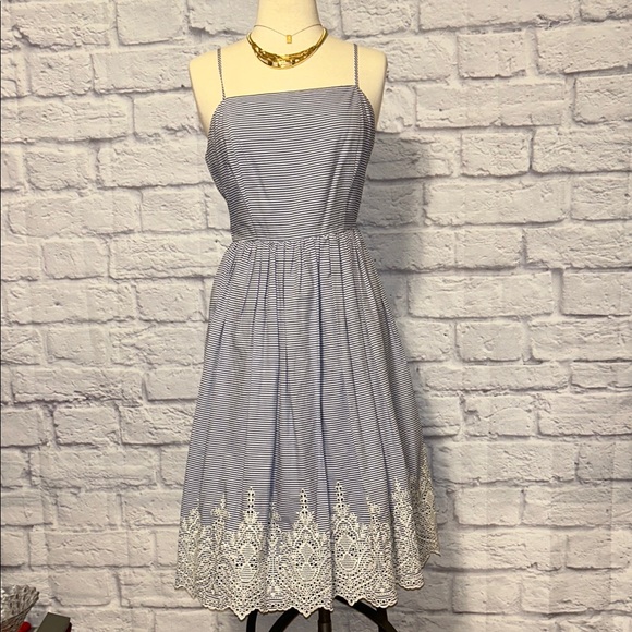 Gianni Bini | Dresses | Gianni Bini Chic Striped Dress With Lace Hem ...